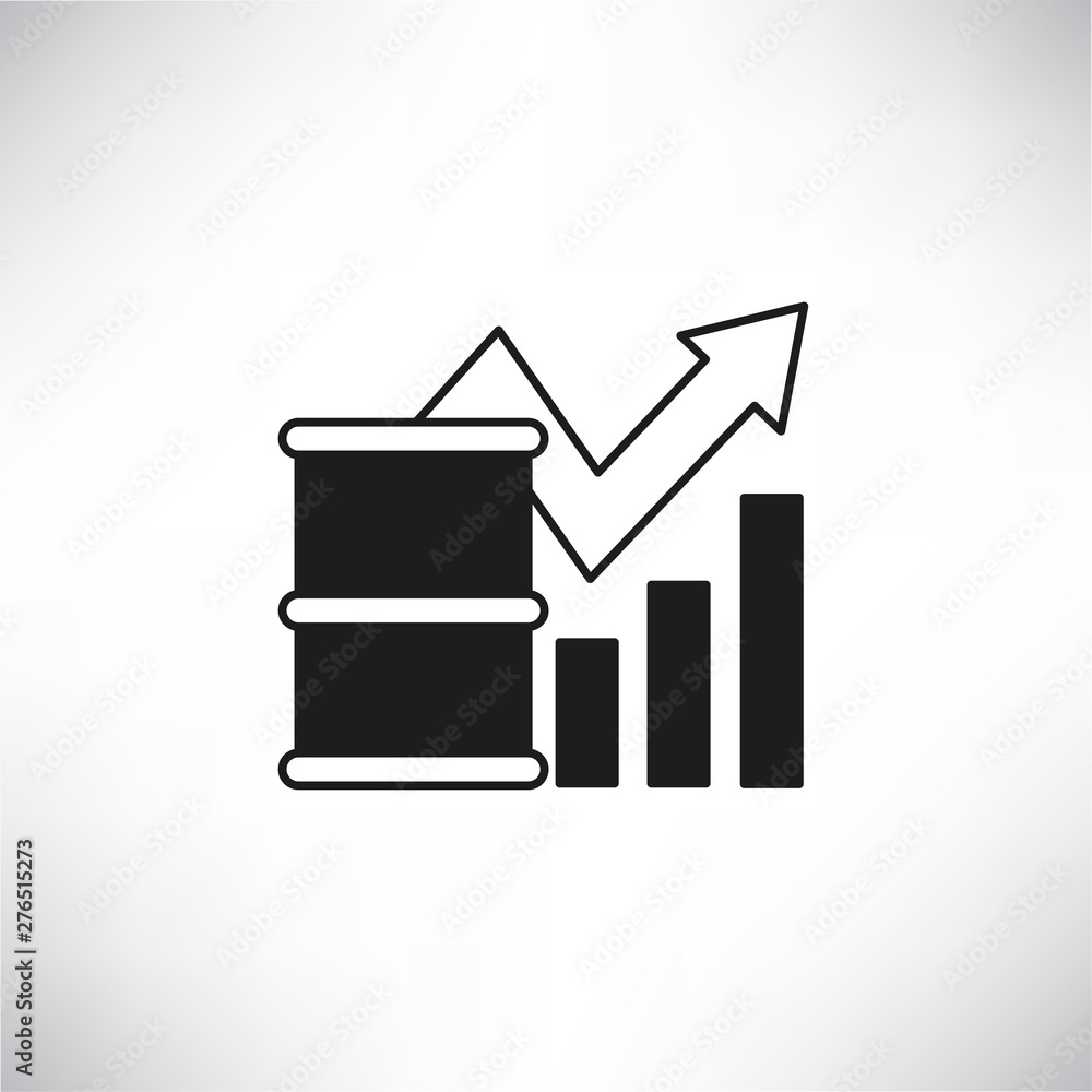 oil barrel and graph for oil price spot concept Stock Vector | Adobe Stock