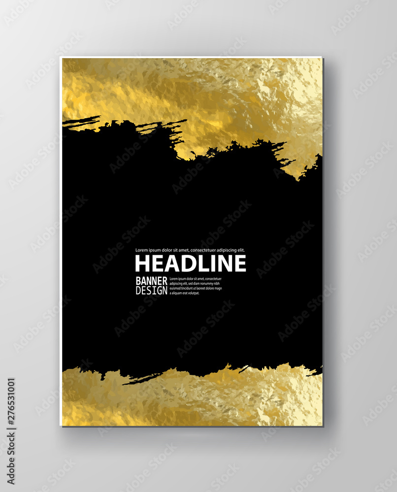 Vector Black and Gold Design Templates. Abstract vector illustration ...