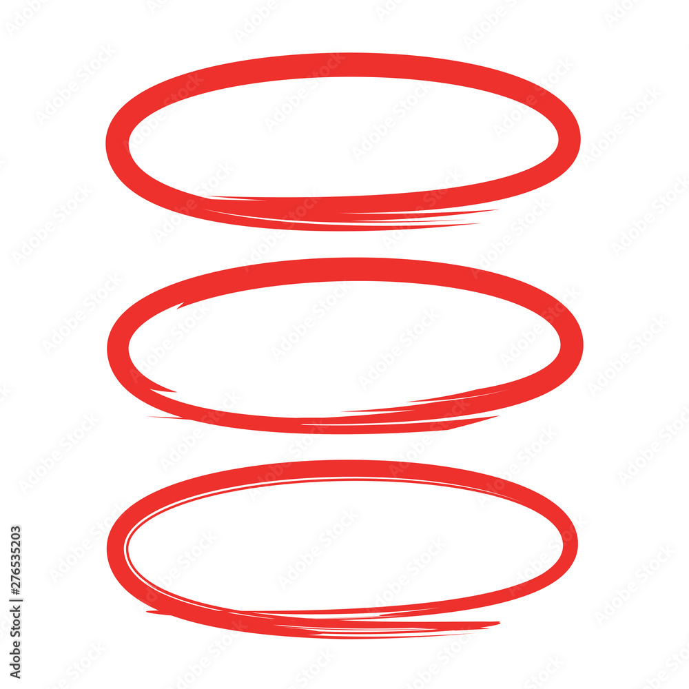 Horizontal Oval Outline