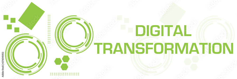Digital Transformation Green Technology Circles Horizontal Stock ...