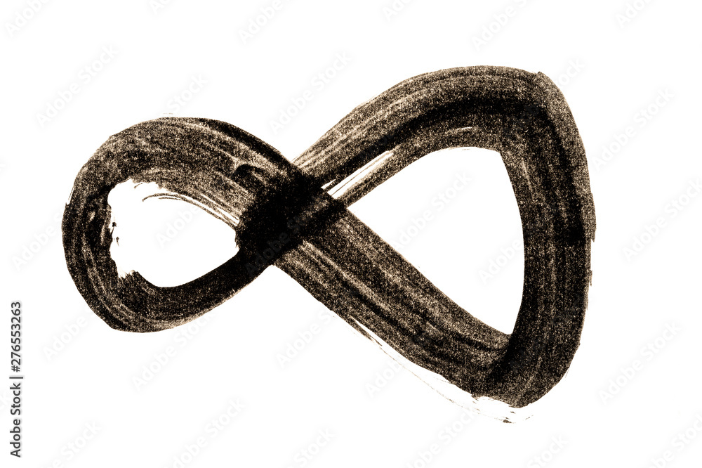 An infinity symbol by Japanese calligraphy brush Stock Photo | Adobe Stock