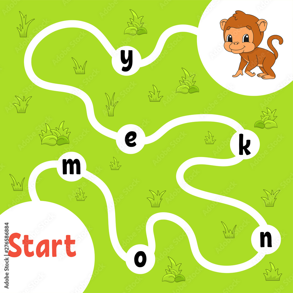 Logic puzzle game. Learning words for kids. Find the hidden name ...