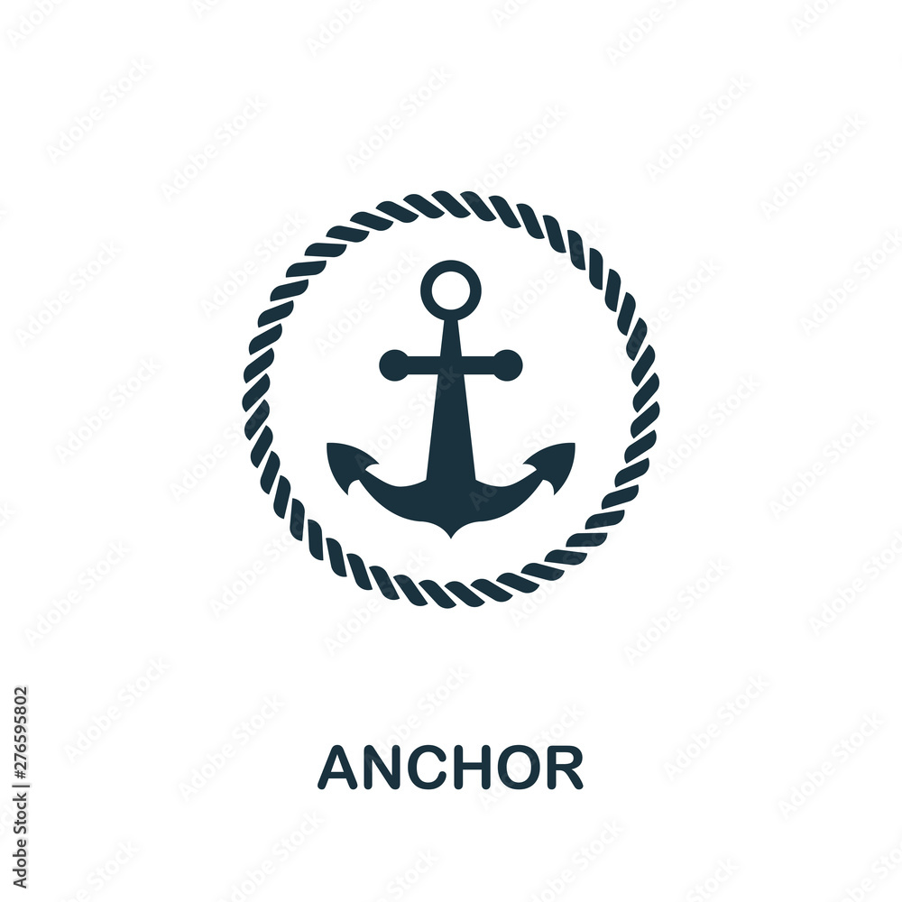 Anchor vector icon symbol. Creative sign from icons collection. Filled ...