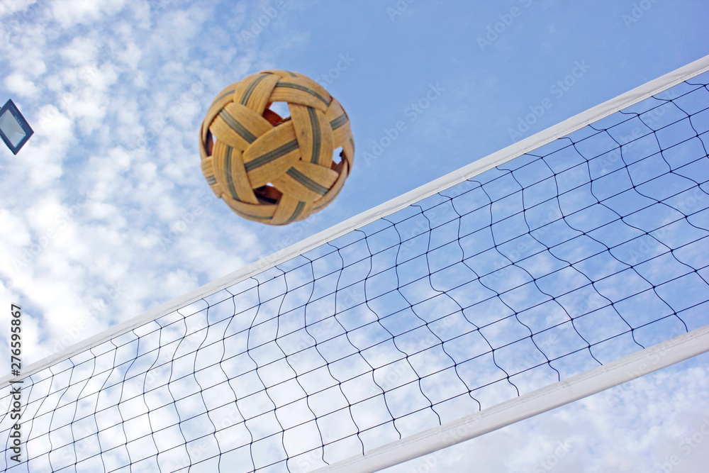 Takraw on the backdrop of the internet and the sky. Stock Photo | Adobe ...