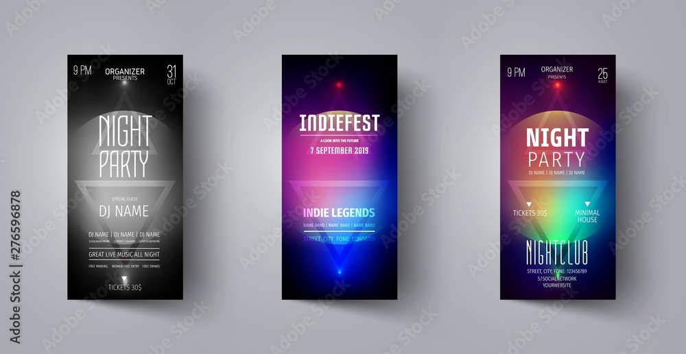 Party flyer,poster template.Abstract background design banner for music ...