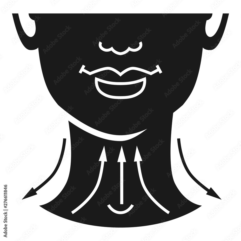 Neck lifting icon. Simple illustration of neck lifting vector icon for ...