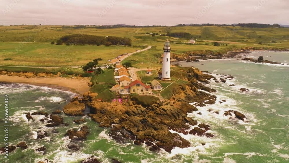 The Point Arena Lighthouse stands as an iconic figure on the landscape ...