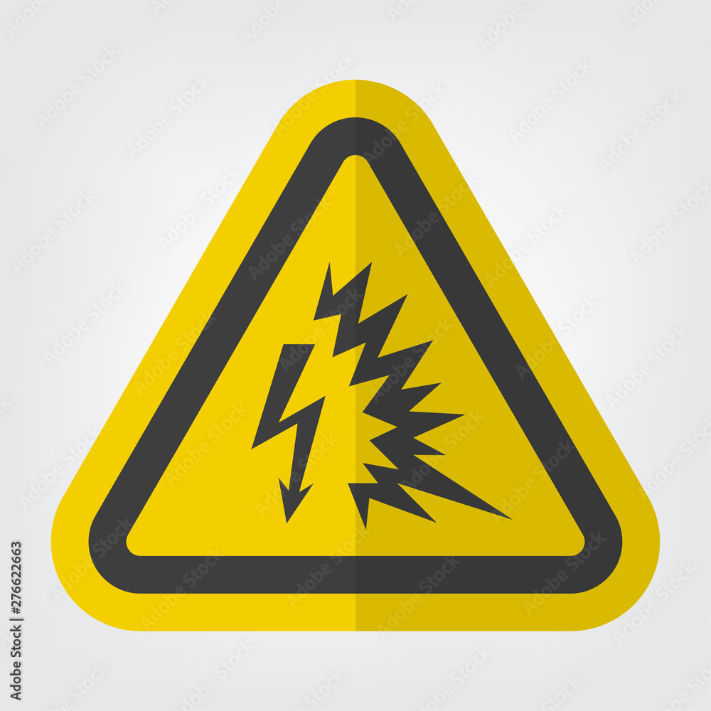 Arc Flash Symbol Sign Isolate On White Background,Vector Illustration ...