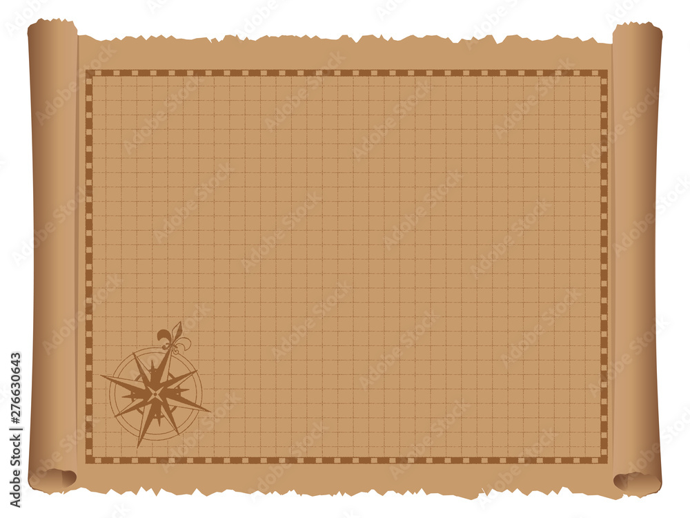 Vintage map template vector illustration (grunge texture) Stock Vector ...