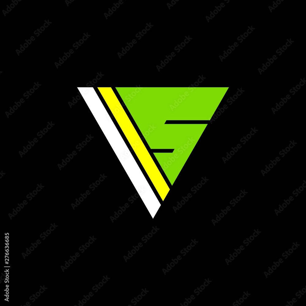 simple typography vs triangle vector logo Stock Vector | Adobe Stock