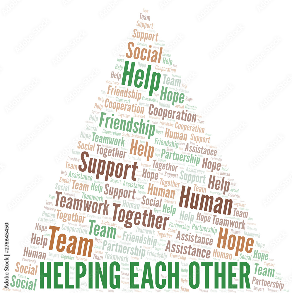Helping Each Other word cloud. Vector made with text only. Stock Vector ...