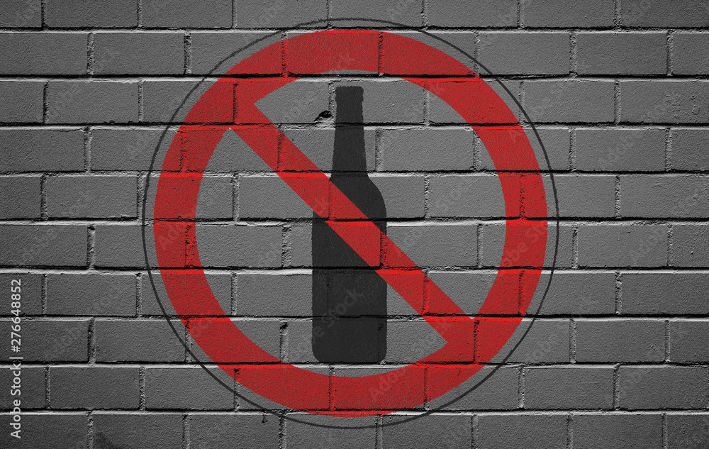 Alcohol ban prohibition sign Stock Photo | Adobe Stock