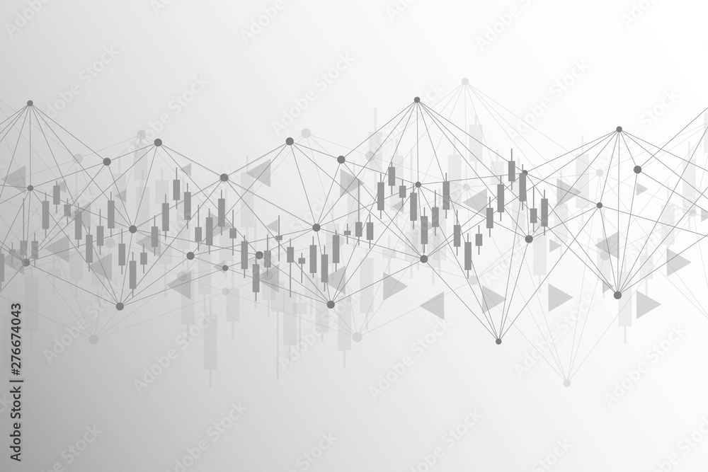 Stock market or forex trading graph. Chart in financial market vector ...