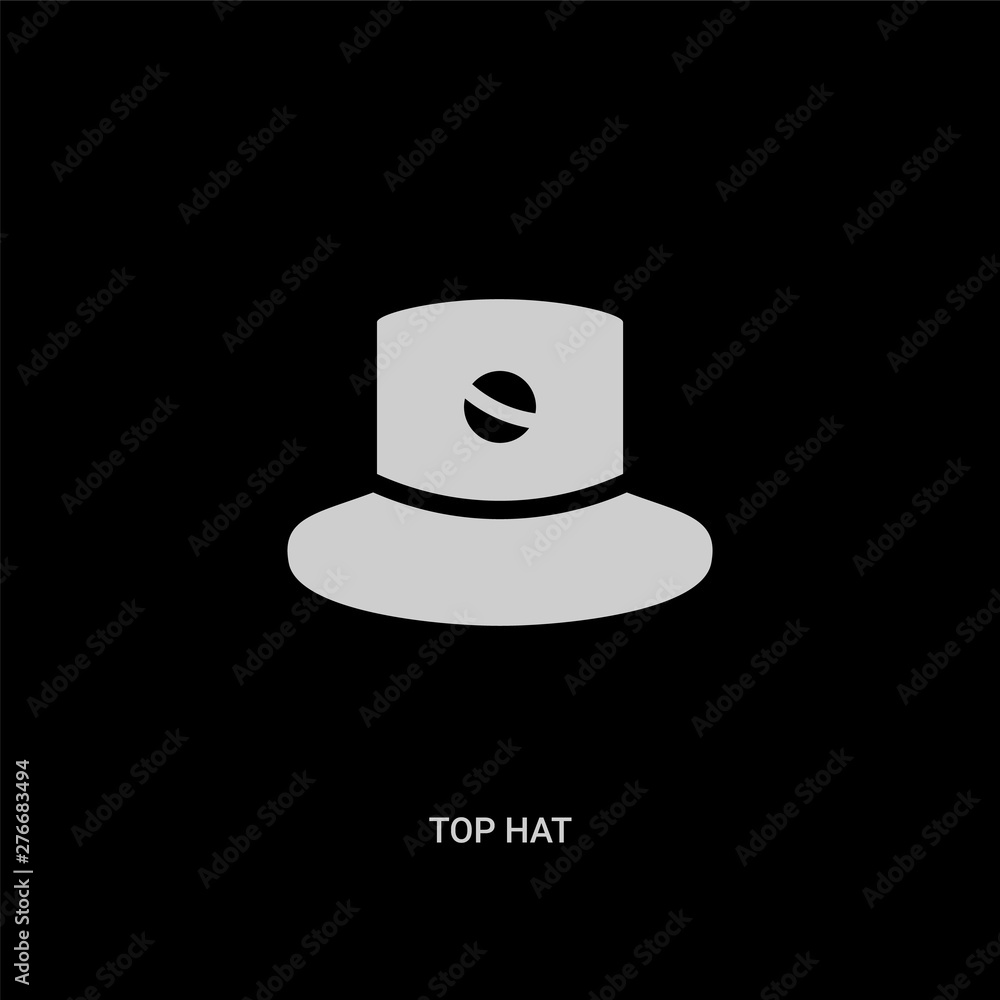 White Top Hat Vector