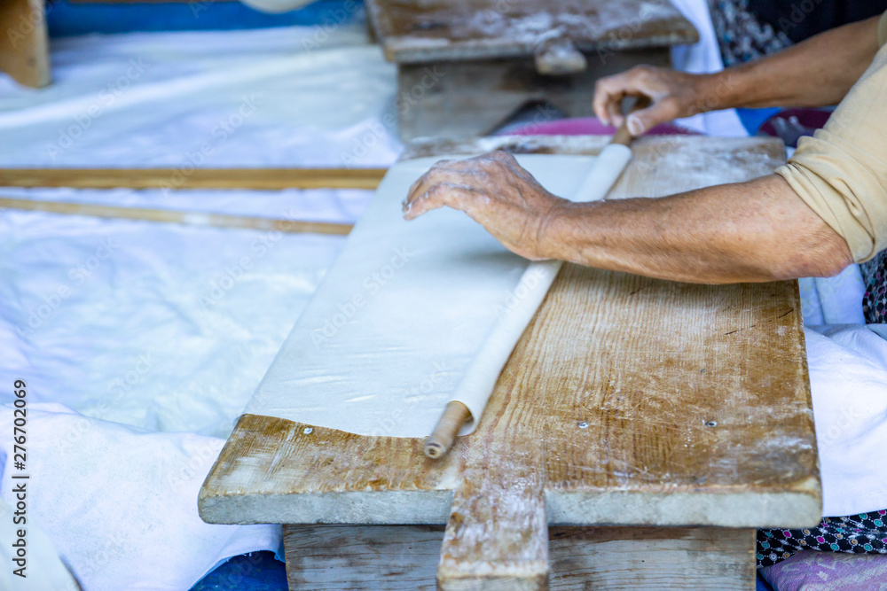 Traditional turkish bread. Also known as "yufka ekmek" , natural ...