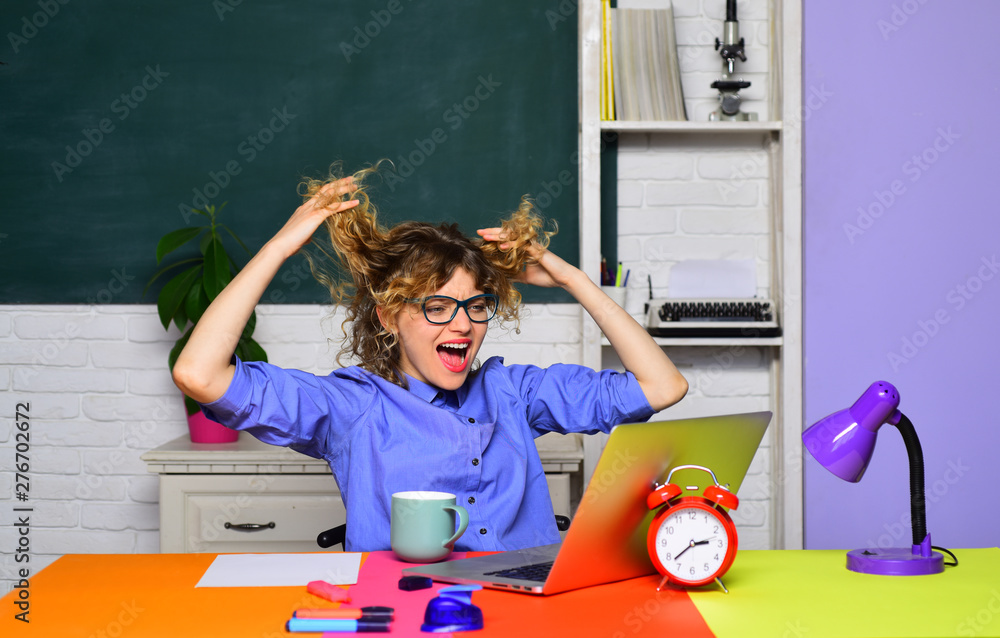 Funny Image Of A Student Studying Hard