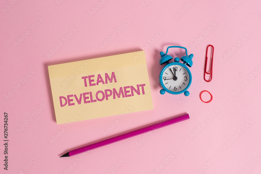 Word writing text Team Development. Business photo showcasing learn why and how small groups ...