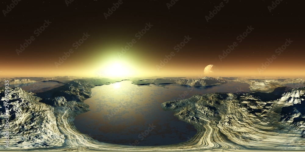 Panorama of Mars, HDRI, environment map , Round panorama, spherical ...