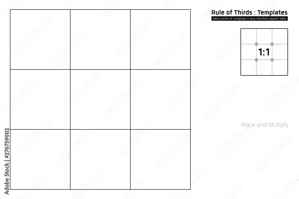 Composition Proportions guidelines set, attention spot of rule of ...