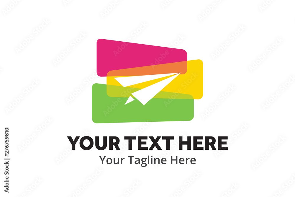 unique email message simple logo creative design in flat style with ...