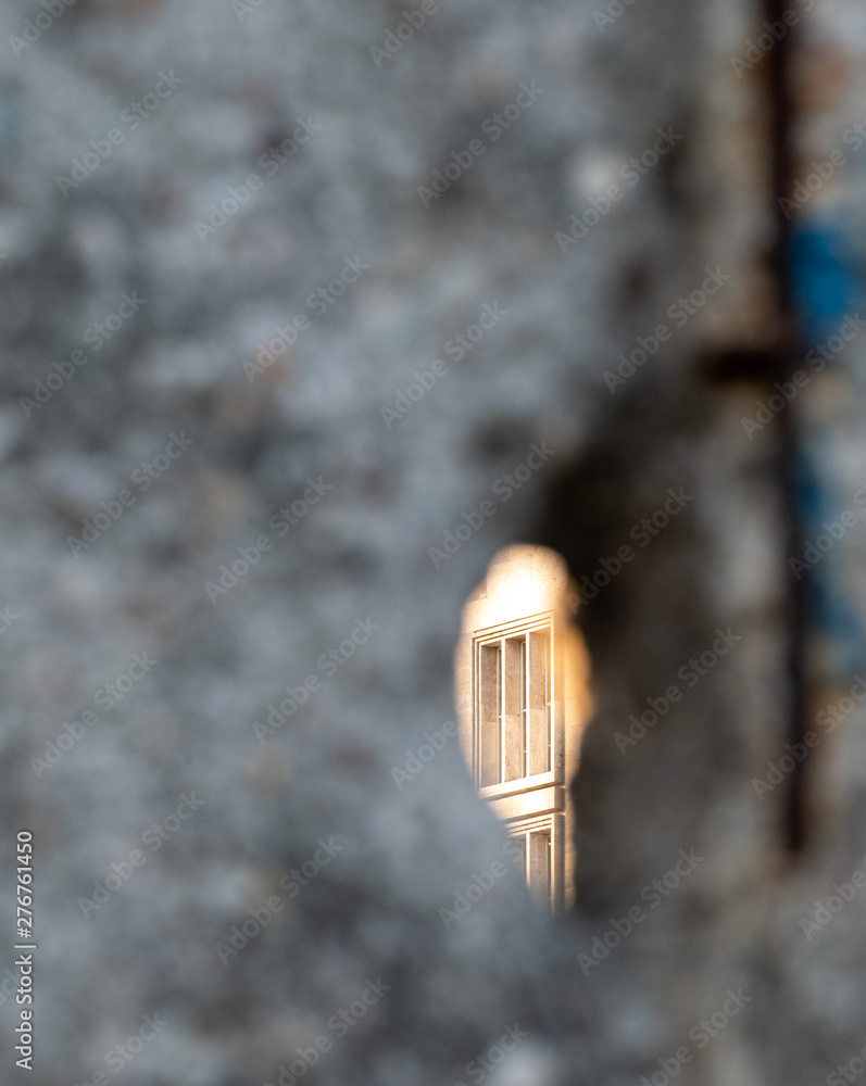 Detail of the remains of the Berlin Wall, Berlin, Germany. Segments of ...