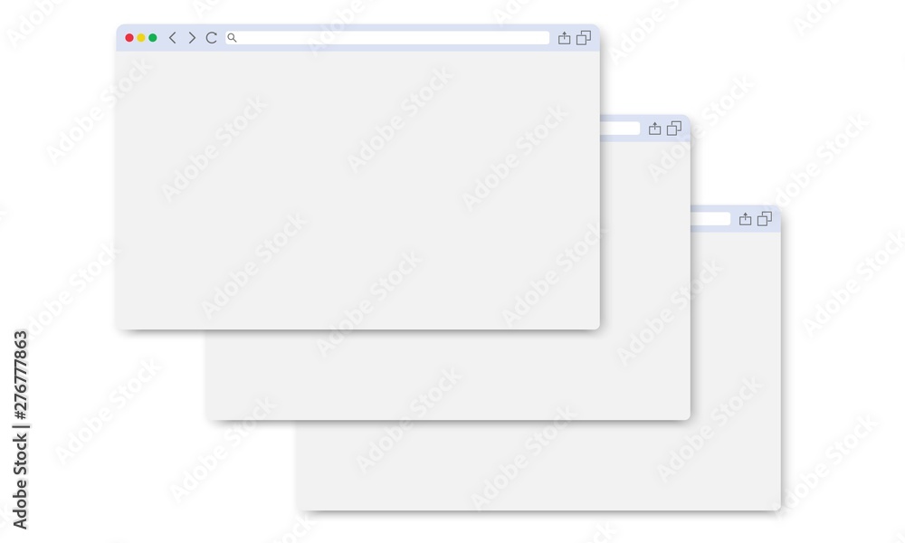 Browser windows. Window internet browser concept. Mock up template ...
