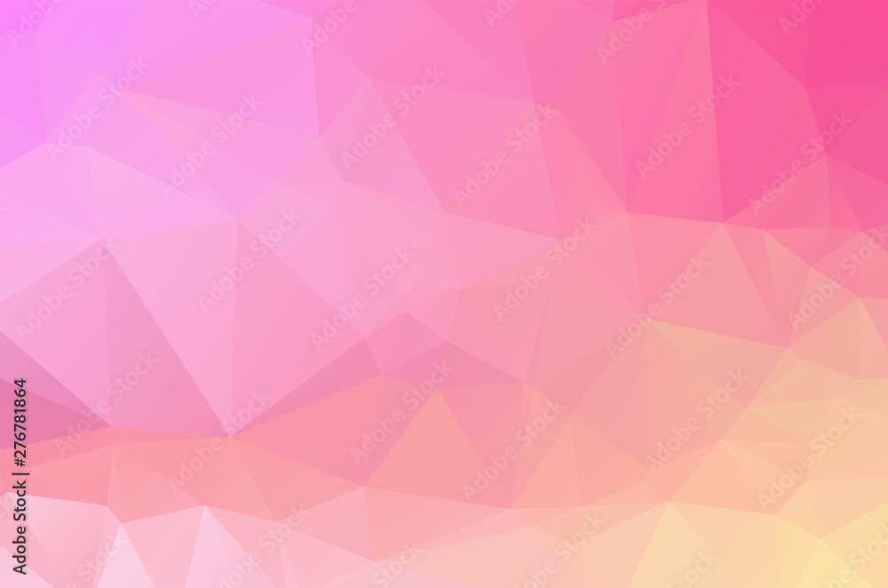 Pink Low poly crystal background. Polygon design pattern. pink colorful ...
