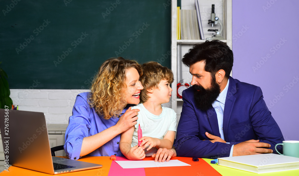 Teachers day. September 1. Kids gets ready for school. Learning and ...