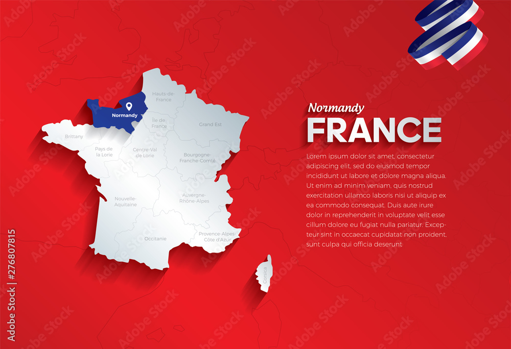 Vector isolated illustration of simplified administrative map and flag ...