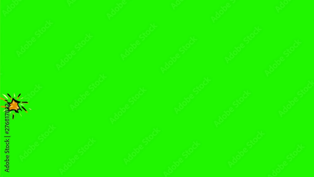 2d Animation motion color drawing of a batted baseball ball in full ...