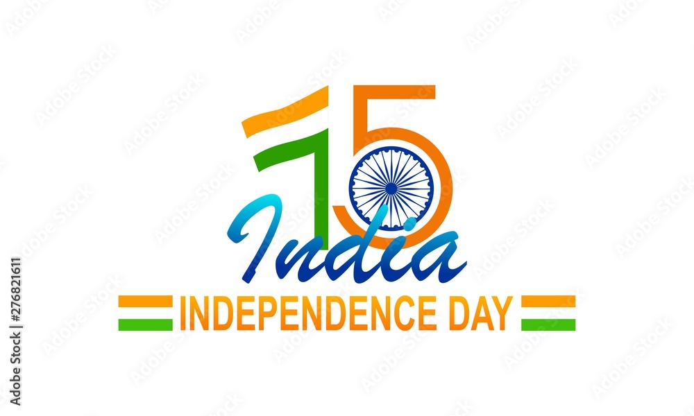 Happy Independence day India Logo design for 15th August. Vector ...
