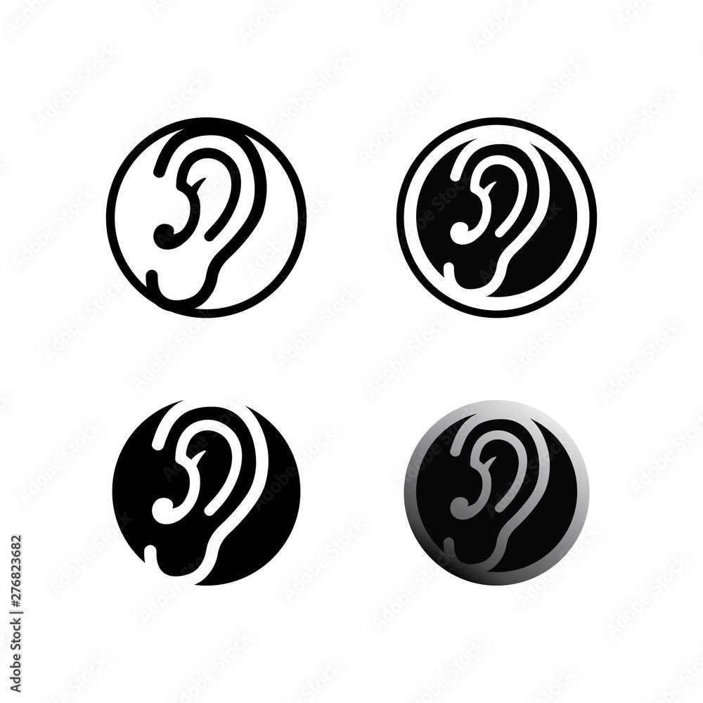 ear and diagnose health logo desain and vector Stock Vector | Adobe Stock ear and diagnose health logo desain and vector Stock Vector | Adobe Stock