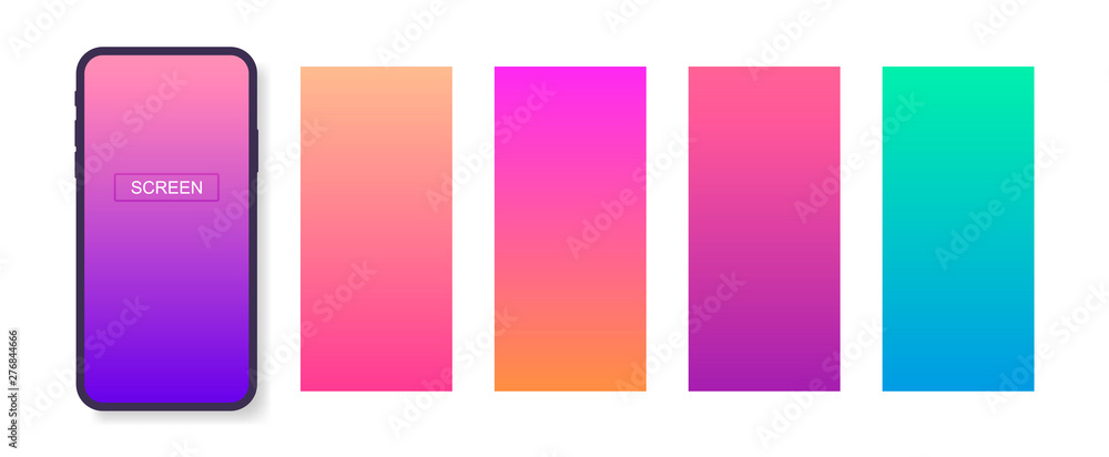 Screens gradient set background for mobile phones and mobile app, ui ...