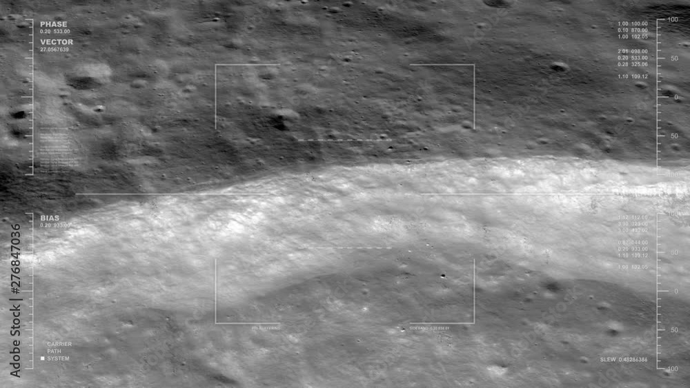 360 degree circular recon flyover, Harpalus Crater, Sinus Roris. LAT 53 ...