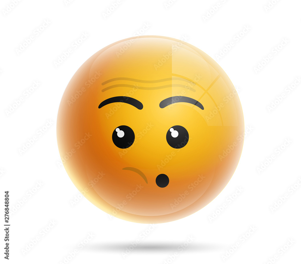 Vecteur Stock single icon yellow color head emoticon emoji isolated on ...