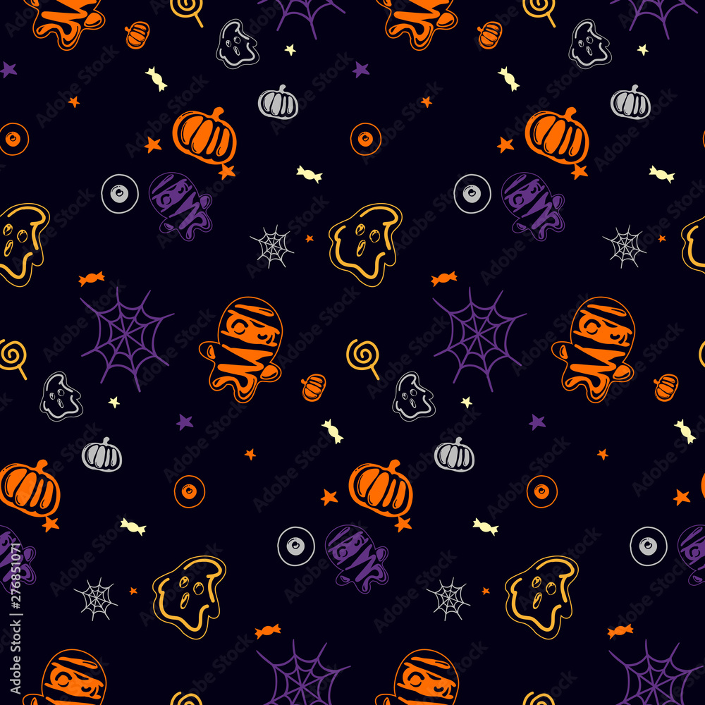 Halloween event vector illustration. loop background design with ...