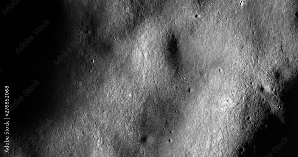 Medium-altitude overflight aerial of floor of Milankovic crater, north ...