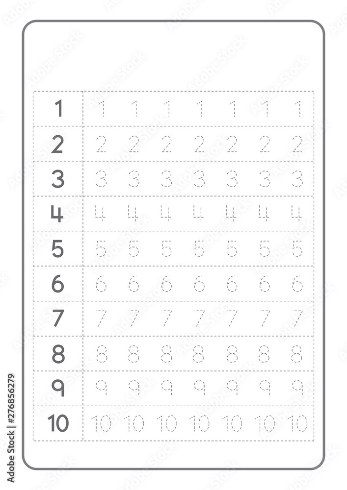 Free handwriting pages for writing numbers Learning numbers, Numbers ...