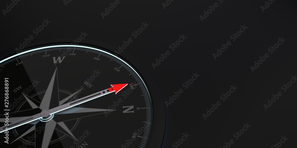 Black Compass Banner Stock Illustration | Adobe Stock