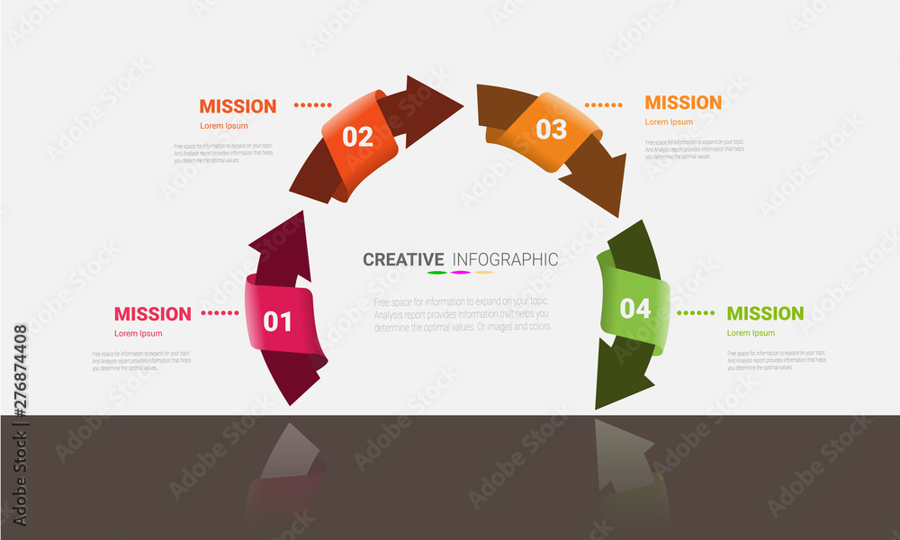 Template for cycle diagram, graph, presentation and round chart ...