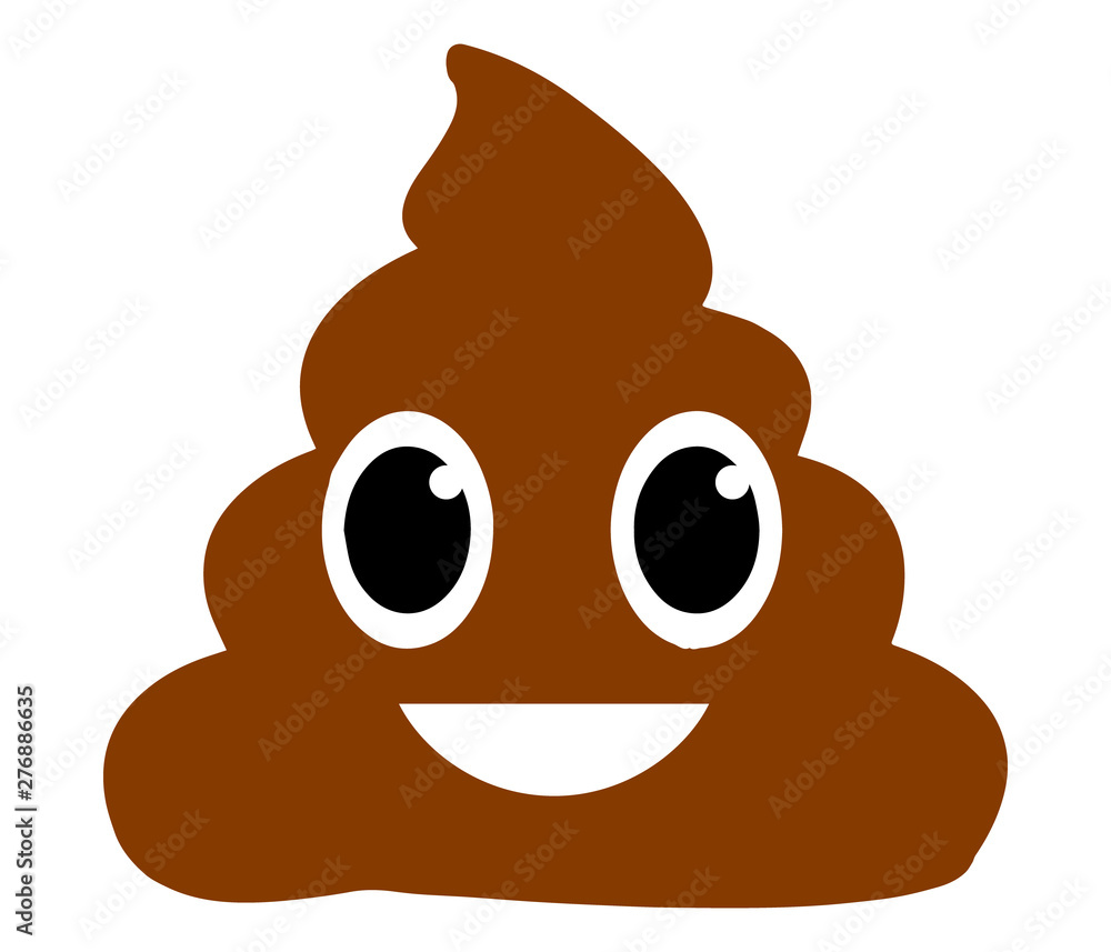 Set of 12 cute poop emoticons. Stock Vector | Adobe Stock