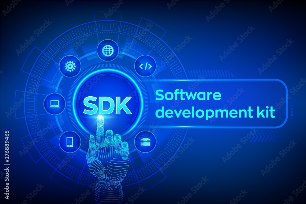 SDK. Software development kit programming language technology concept ...