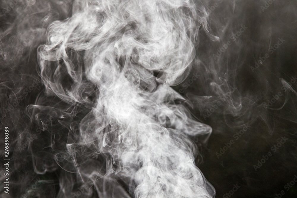 smoke clouds from a smokehouse Stock Photo | Adobe Stock