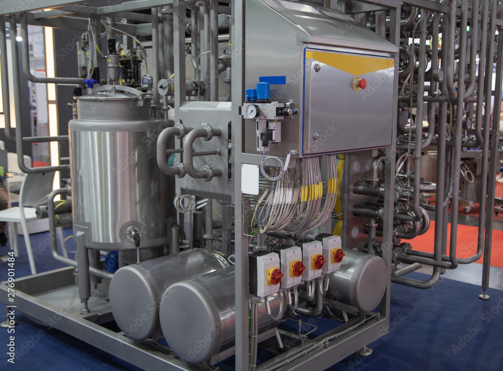 Tubular Aseptic UHT Pasteurizer with Vacuum Deaerator. Food industry ...