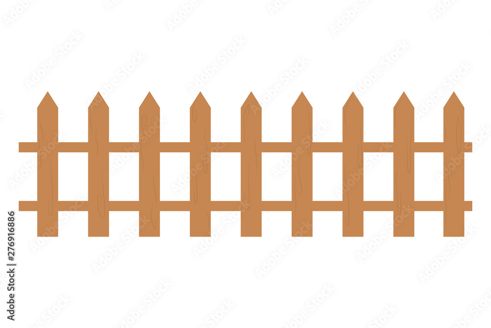 Isolated wood fence design vector illustrator Stock Vector | Adobe Stock