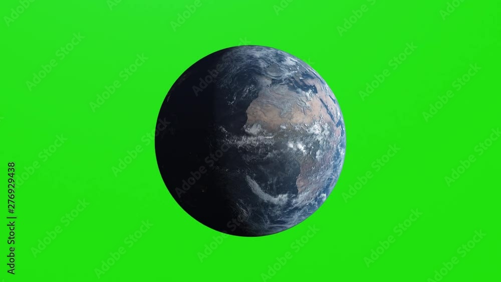 Ultra Realistic Earth in Space rotating on green screen - 4K Stock ...