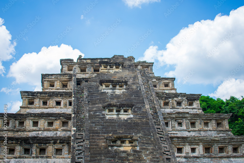 Pyramid of the Archaeological Zone of Tajin, in Papantla Veracruz ...