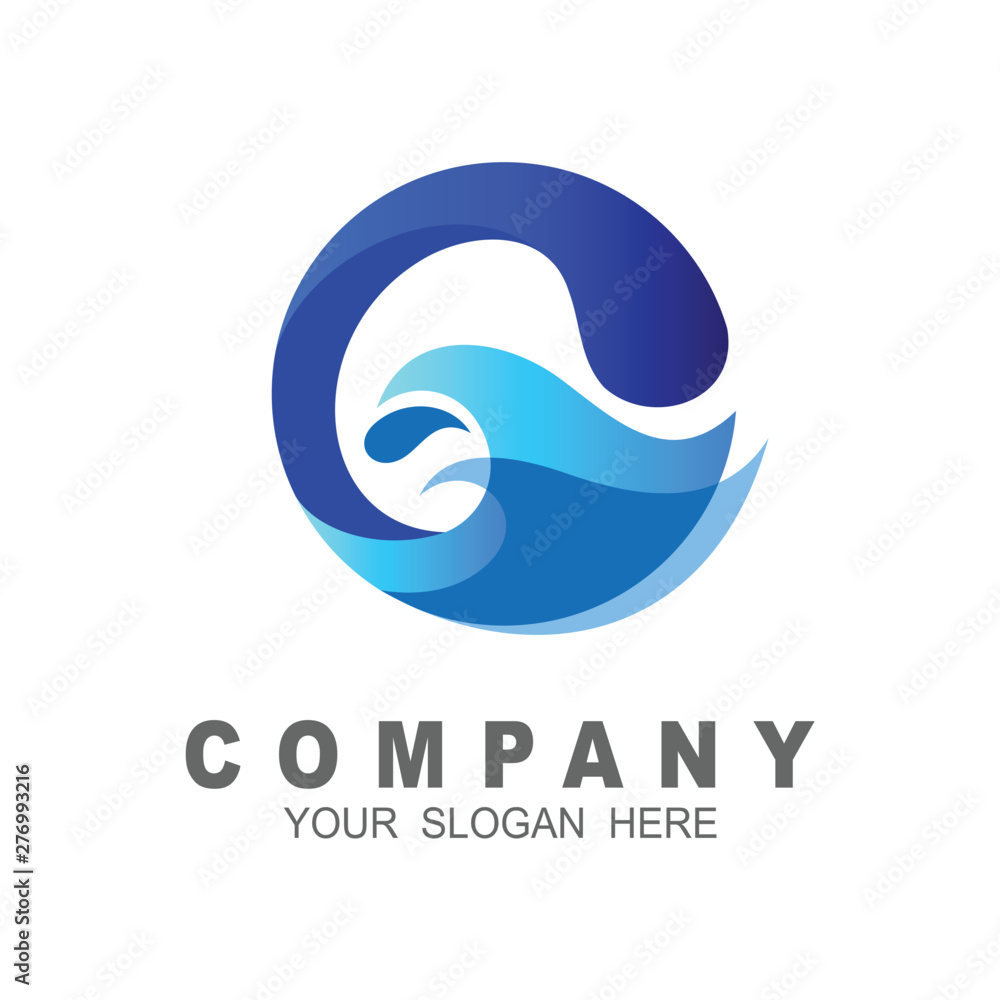 letter g logo with wave, 3d logo design vector Stock Vector | Adobe Stock