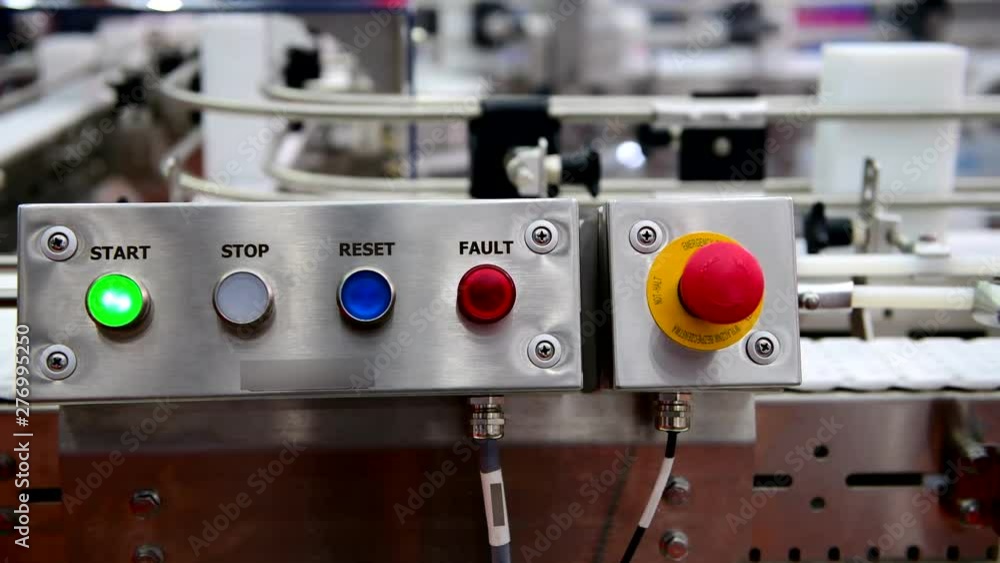 Main electronic power control switch system and White plastic box on ...