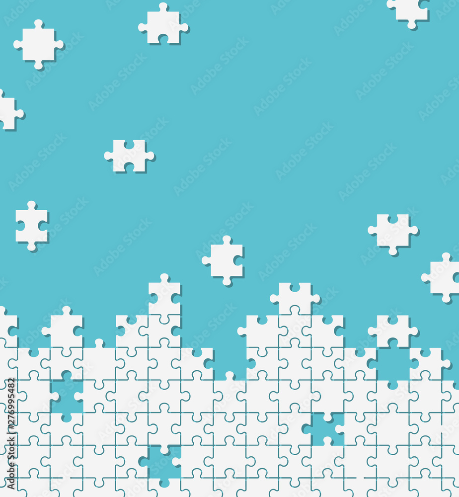 Jigsaw puzzle illustration background material Stock Vector | Adobe Stock